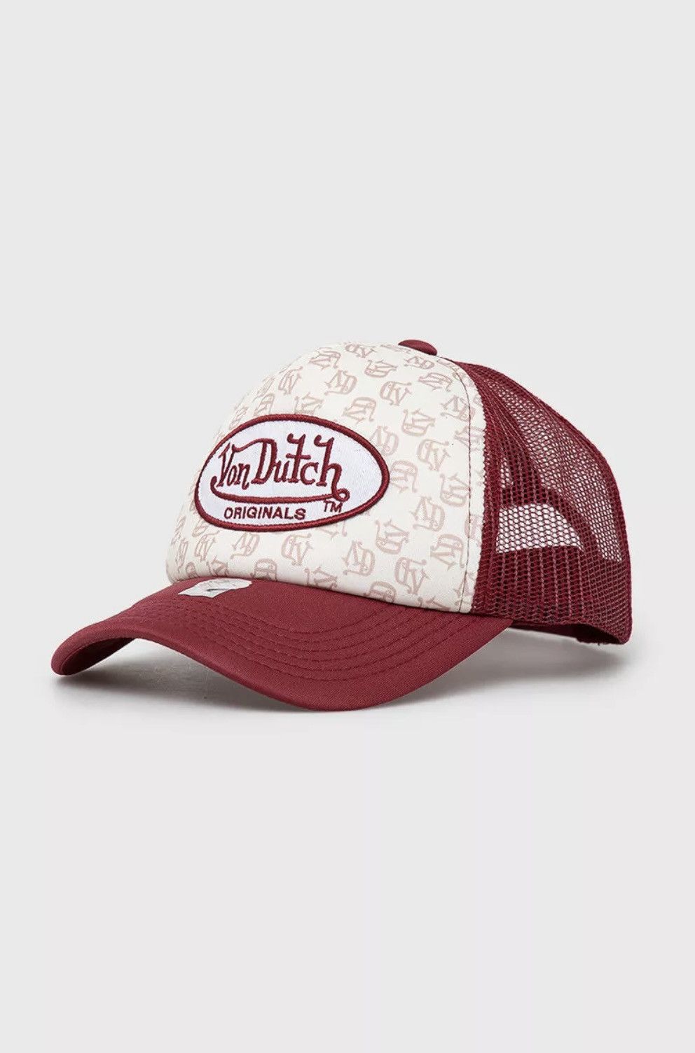 Trucker Hat × Vintage × Von Dutch Von Dutch monogram Very Rare Red ...
