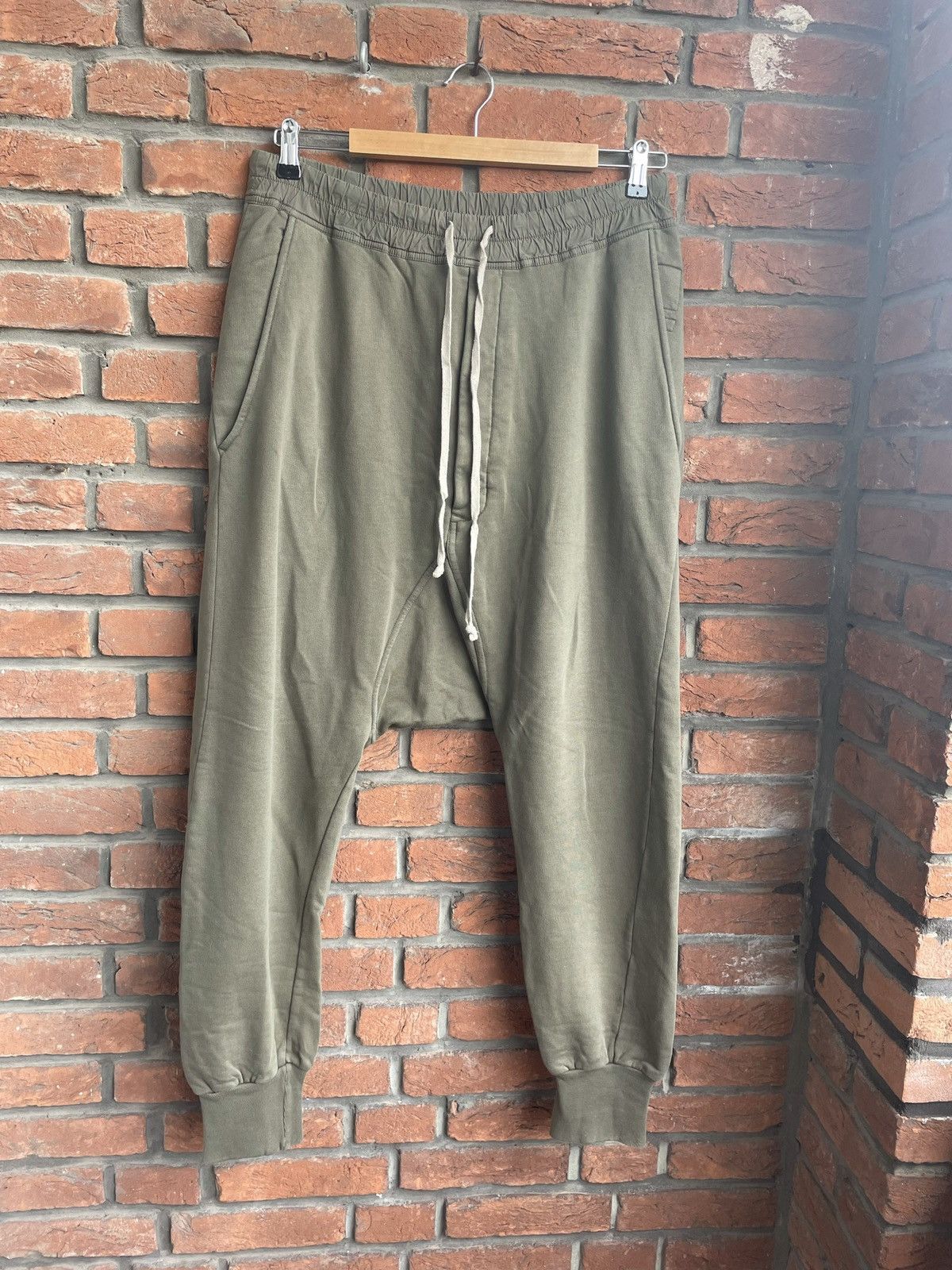 Rick Owens Army Green Prisoner Drawstring Pants | Grailed