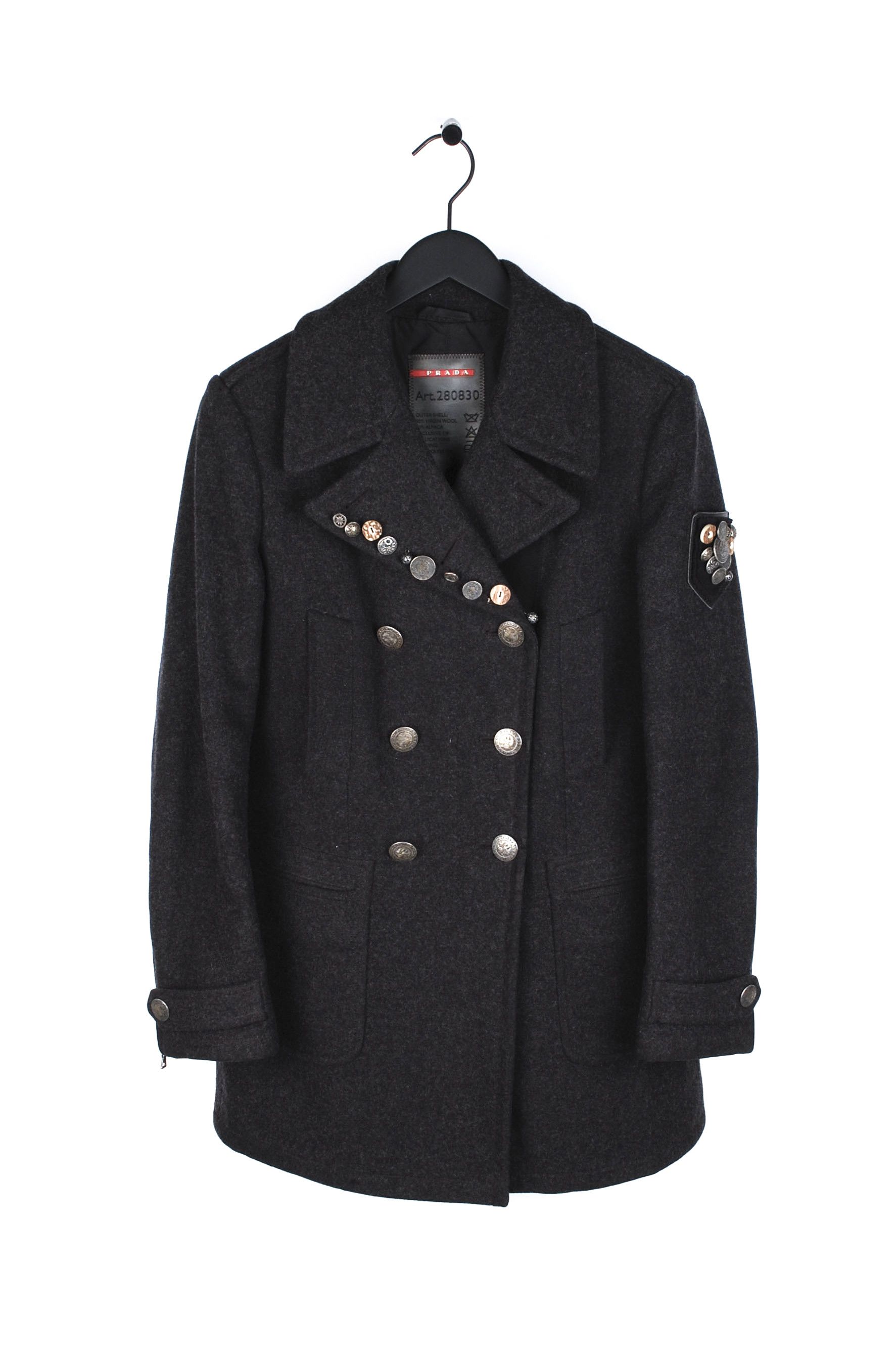 Prada Prada Wool And Alpaca Coat Button Details Jacket 46(fits M) | Grailed