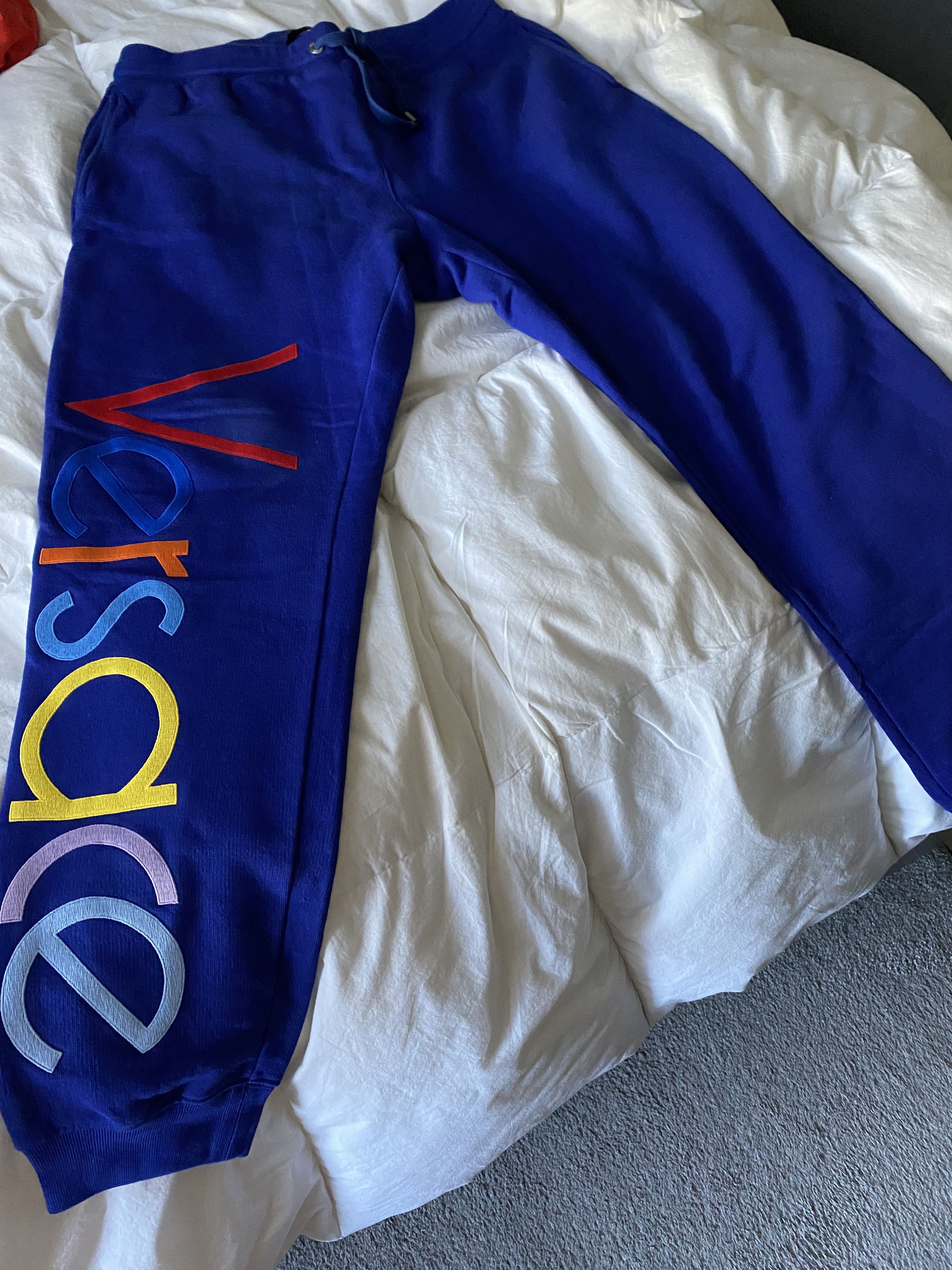 Versace Versace rainbow logo sweatpants | Grailed