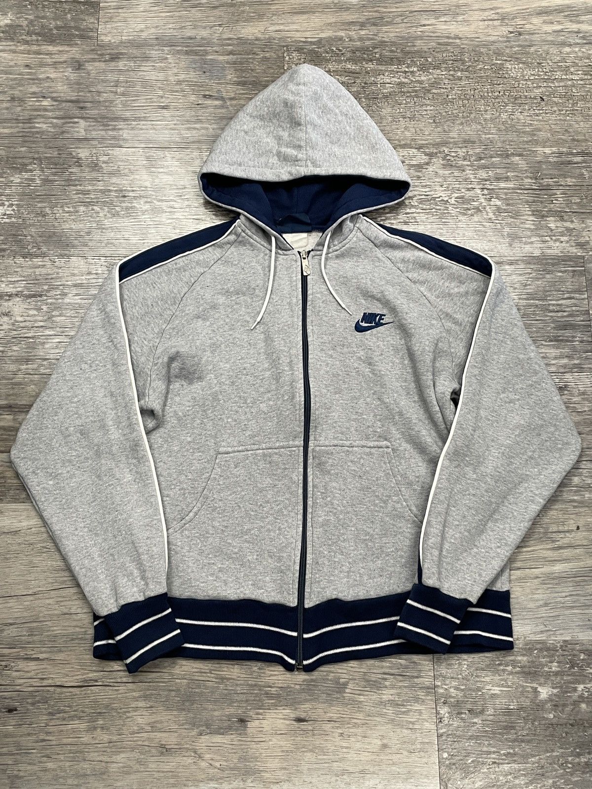 Nike × Vintage Vintage 80’s Blue Tag Nike Zip Up Hoodie | Grailed