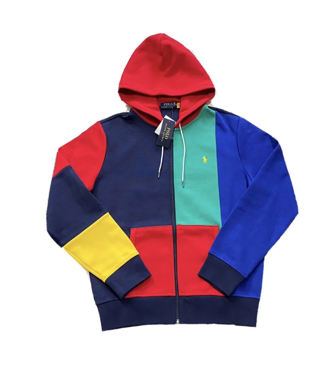 Polo Ralph Lauren Polo Ralph Lauren Colorblock Double Knit Hoodie | Grailed