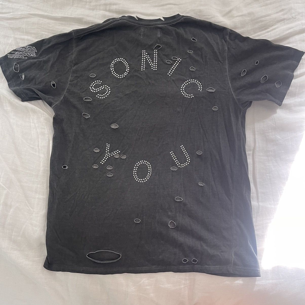 Misbhv MISBHV Sonic You Distressed and Rhinestone T-Shirt | Grailed