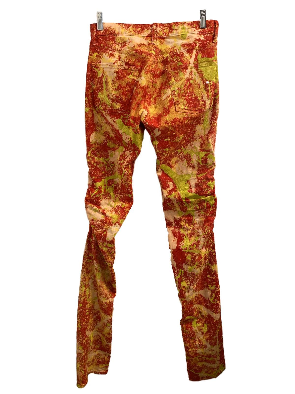 Vlone Bleached Paint splatter denim pants | Grailed