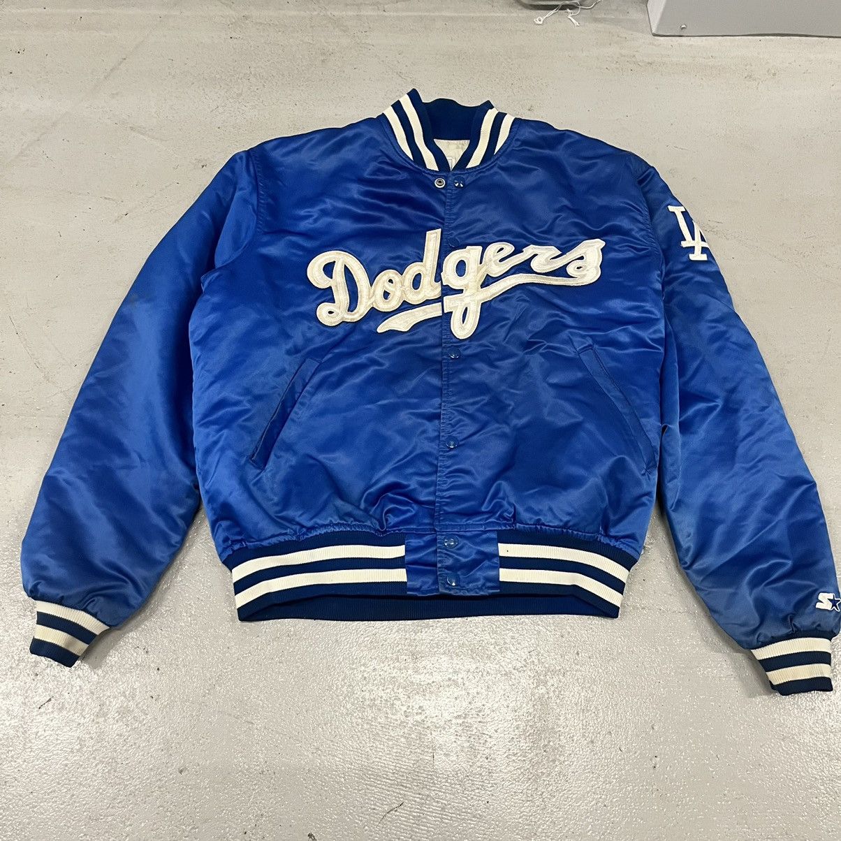 MLB × Starter × Vintage Vintage starter 80s LA dodgers Diamond Satin ...