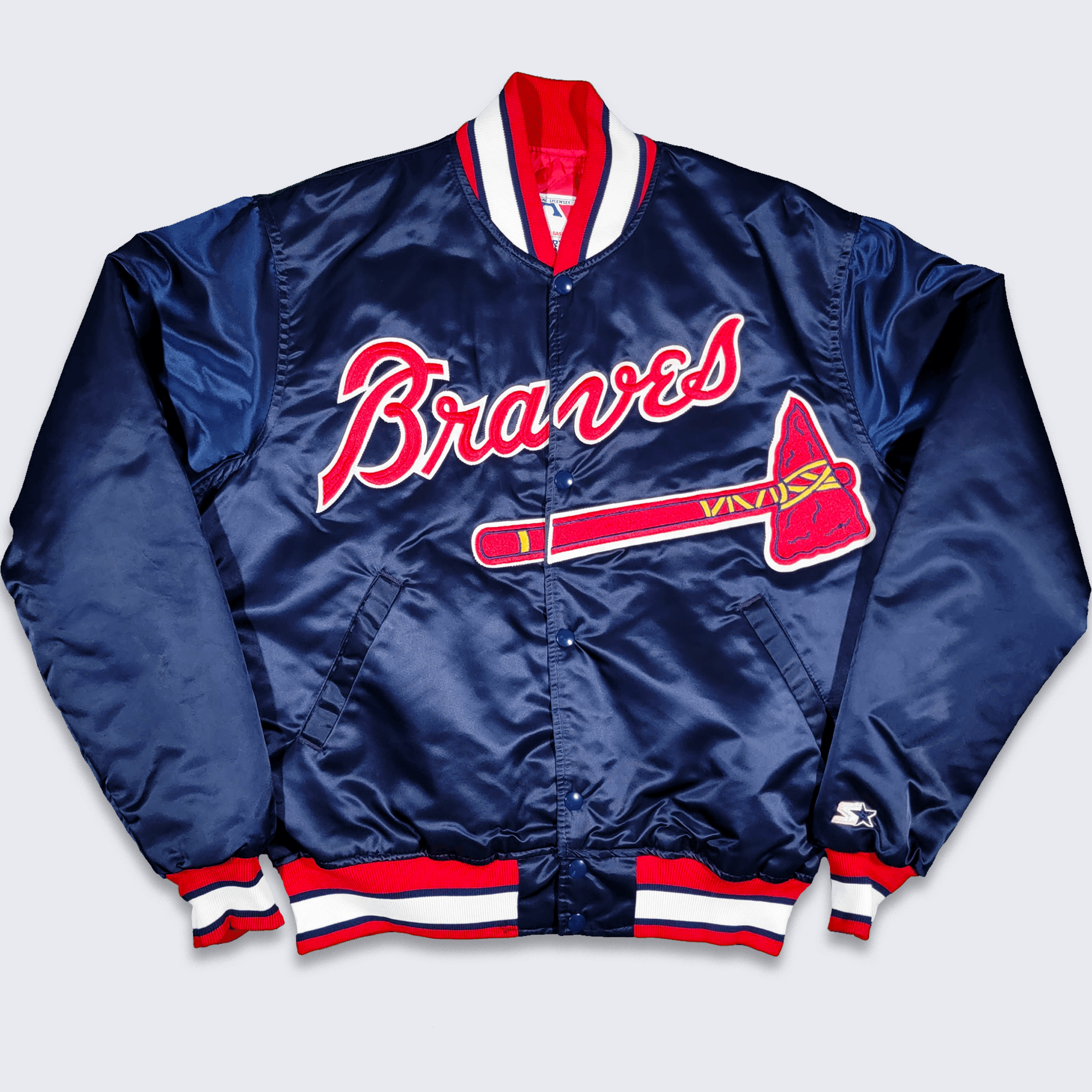 Vintage Atlanta Braves Vintage Starter Satin Bomber Jacket | Grailed