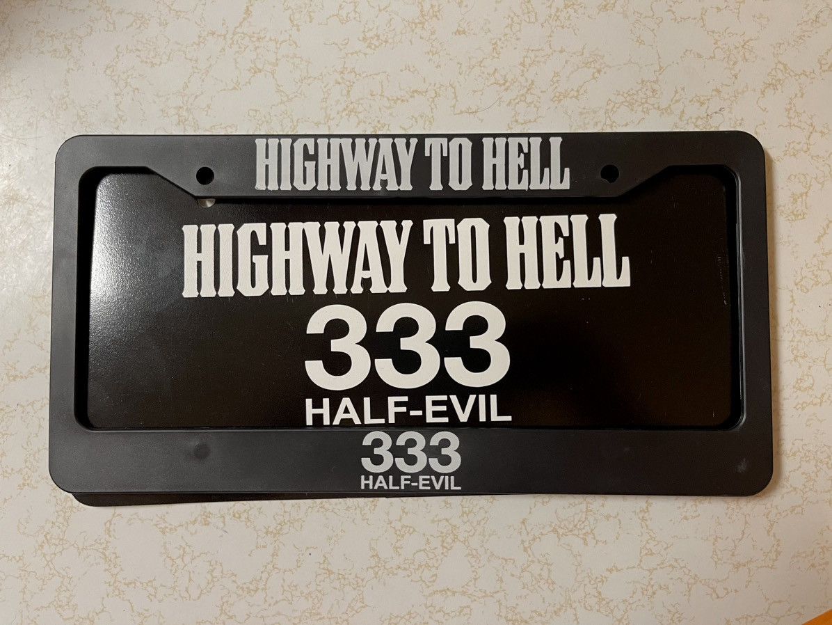 Half Evil Half Evil “Highway To Hell” License Plate Holder | Grailed