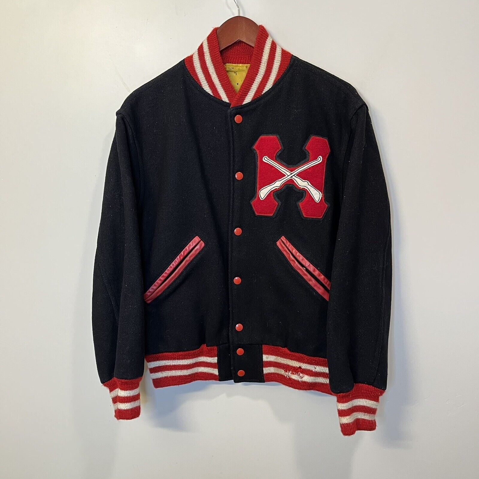 American College × Made In Usa × Vintage Vintage 60s 70s Wool Letterman ...