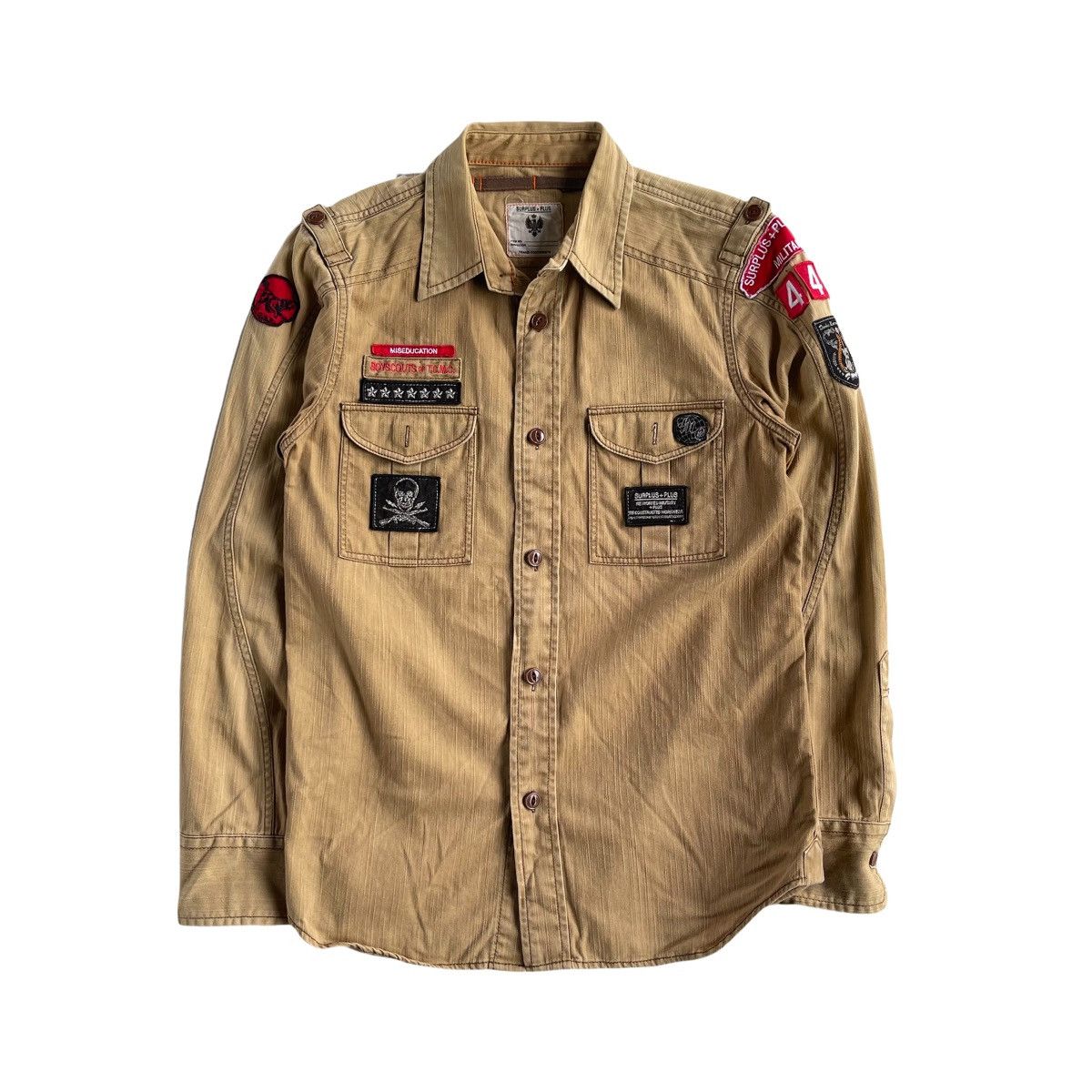 PPFM Surplus Military Badges Khaki Jacket | Grailed