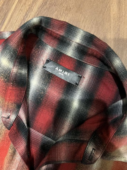 Amiri Amiri Flannel Button Up Bleach Shirt | Grailed