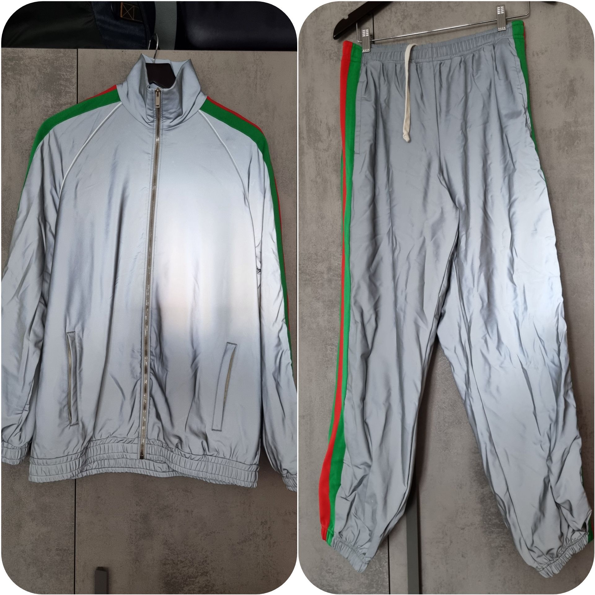 Gucci Gucci Reflective webbing complete tracksuit | Grailed