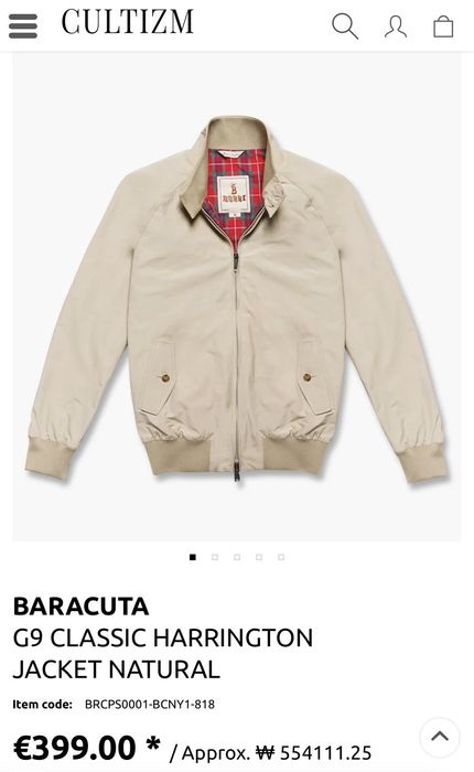 Baracuta Baracuta G9 size 42 Natural | Grailed
