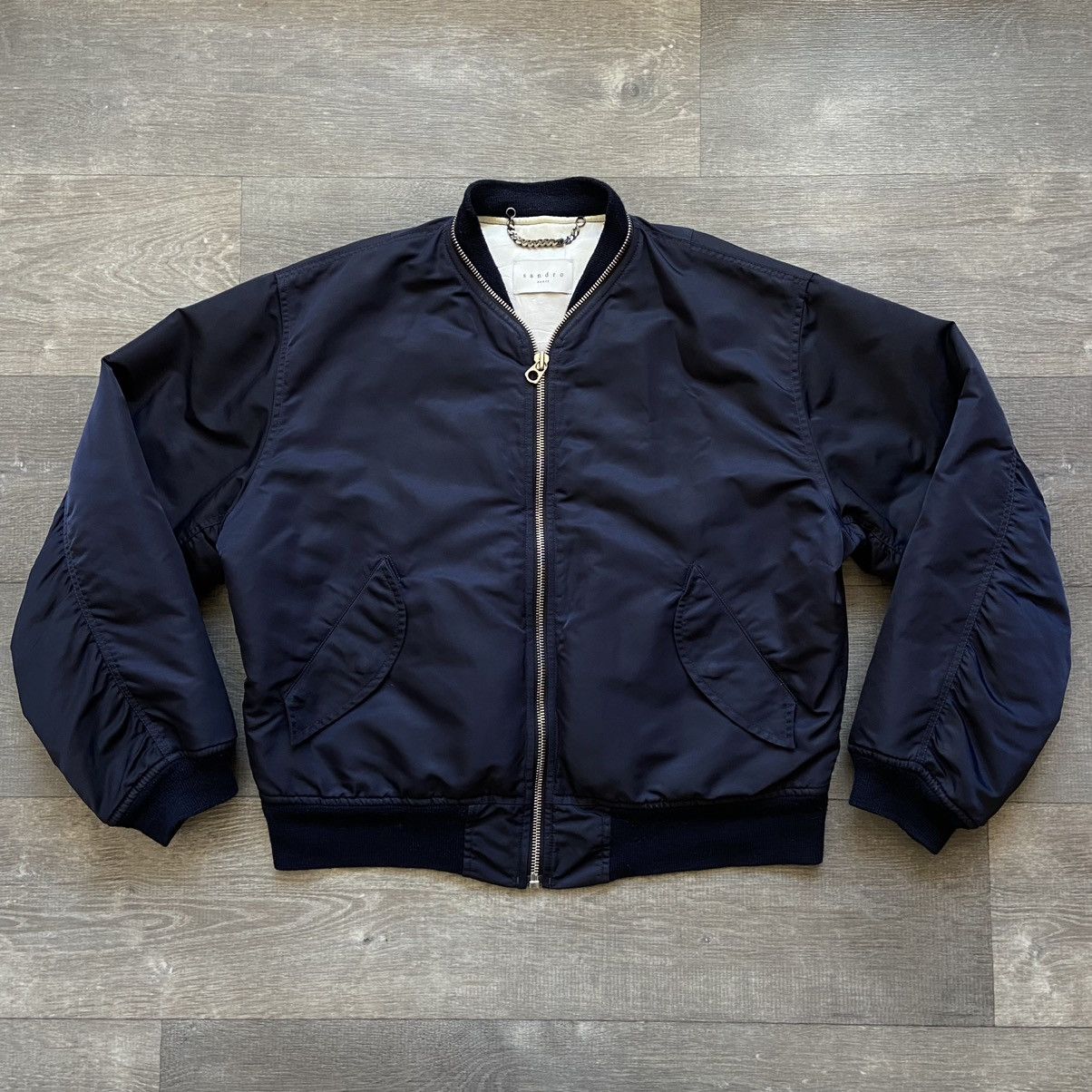 Avant Garde × Luxury × Sandro Sandro Paris Navy Bomber Jacket | Grailed
