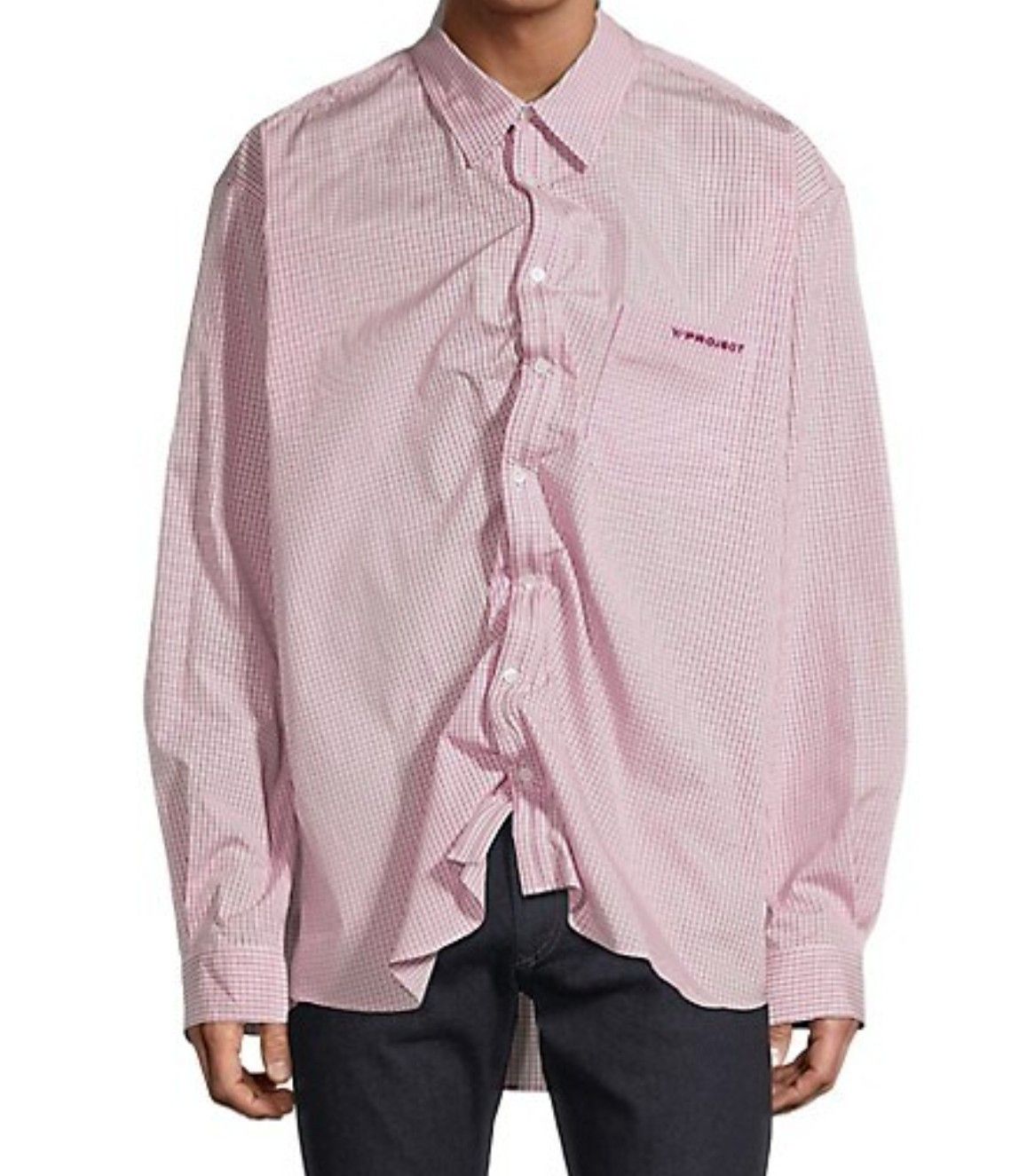 Y/Project Oversized Checked Scrunched Wire Shirt - UNISEX | Grailed