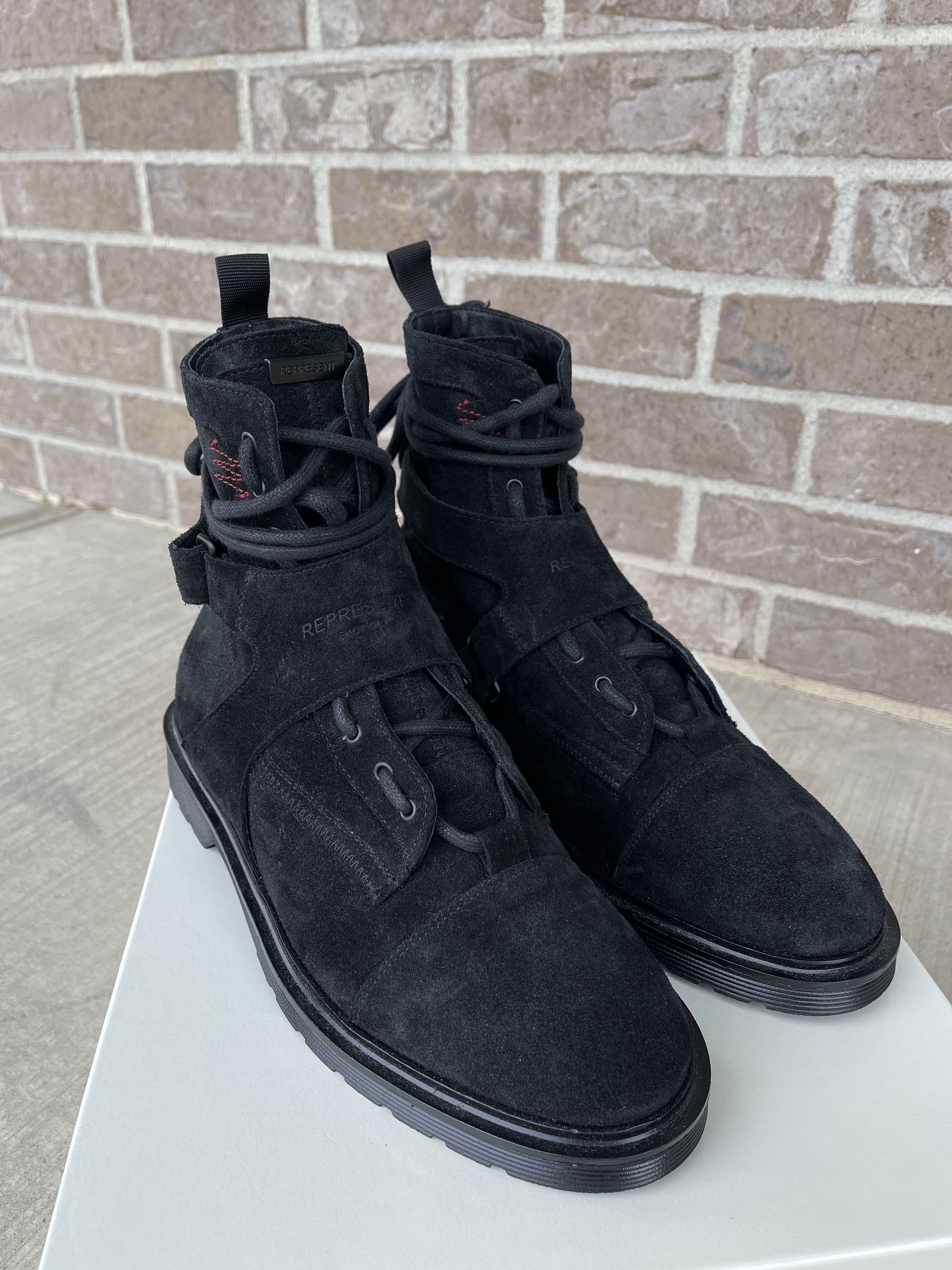 Represent Clo. Work Boot - Black Suede | Grailed