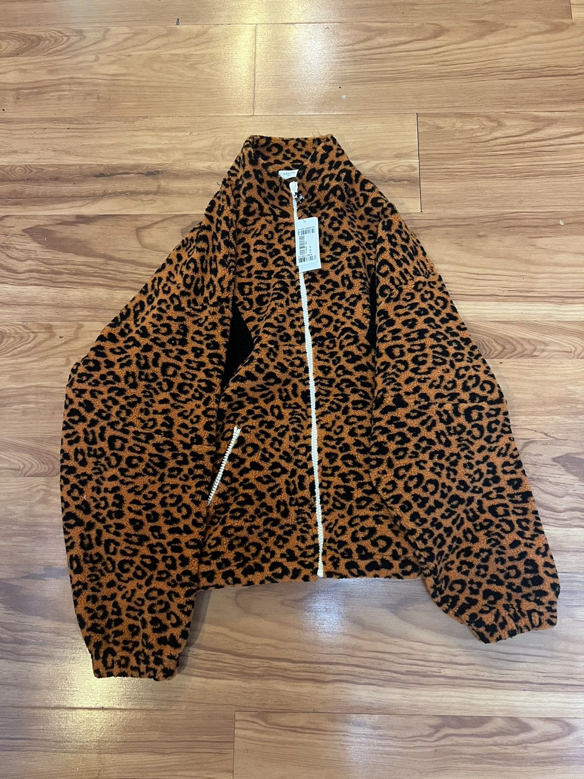Celine Celine Leopard Print Fleece Jacket | Grailed