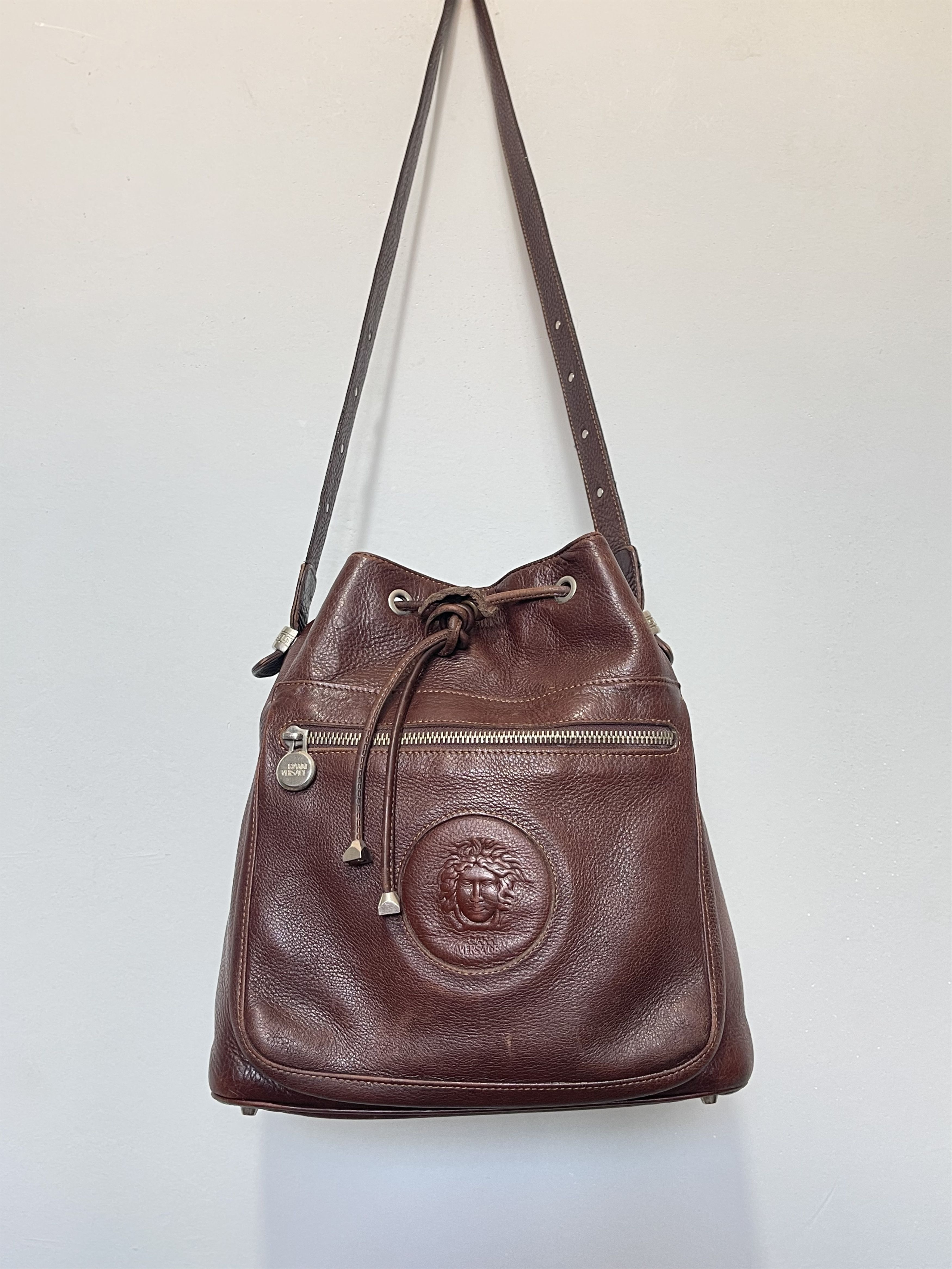 Versace 🔥 Gianni versace vintage leather Bucket bag | Grailed