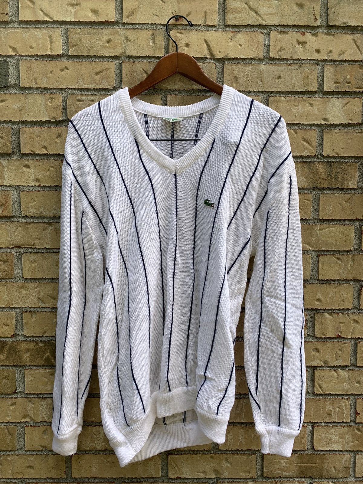 Lacoste Lacoste striped knitted sweater | Grailed