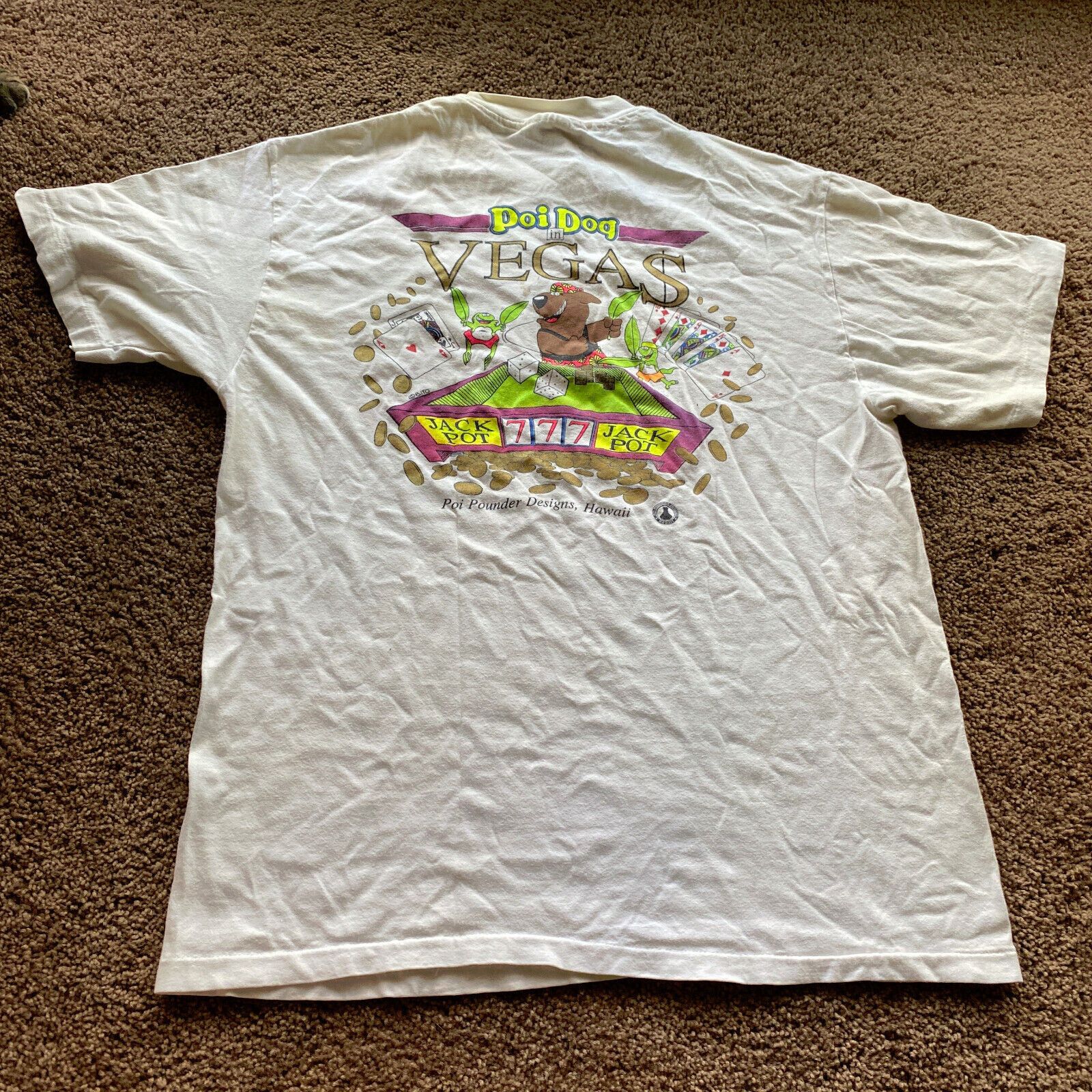 Hanes Vintage 90s Poi Dog in Vegas Single Stitch Medium Shirt Hawaii T ...