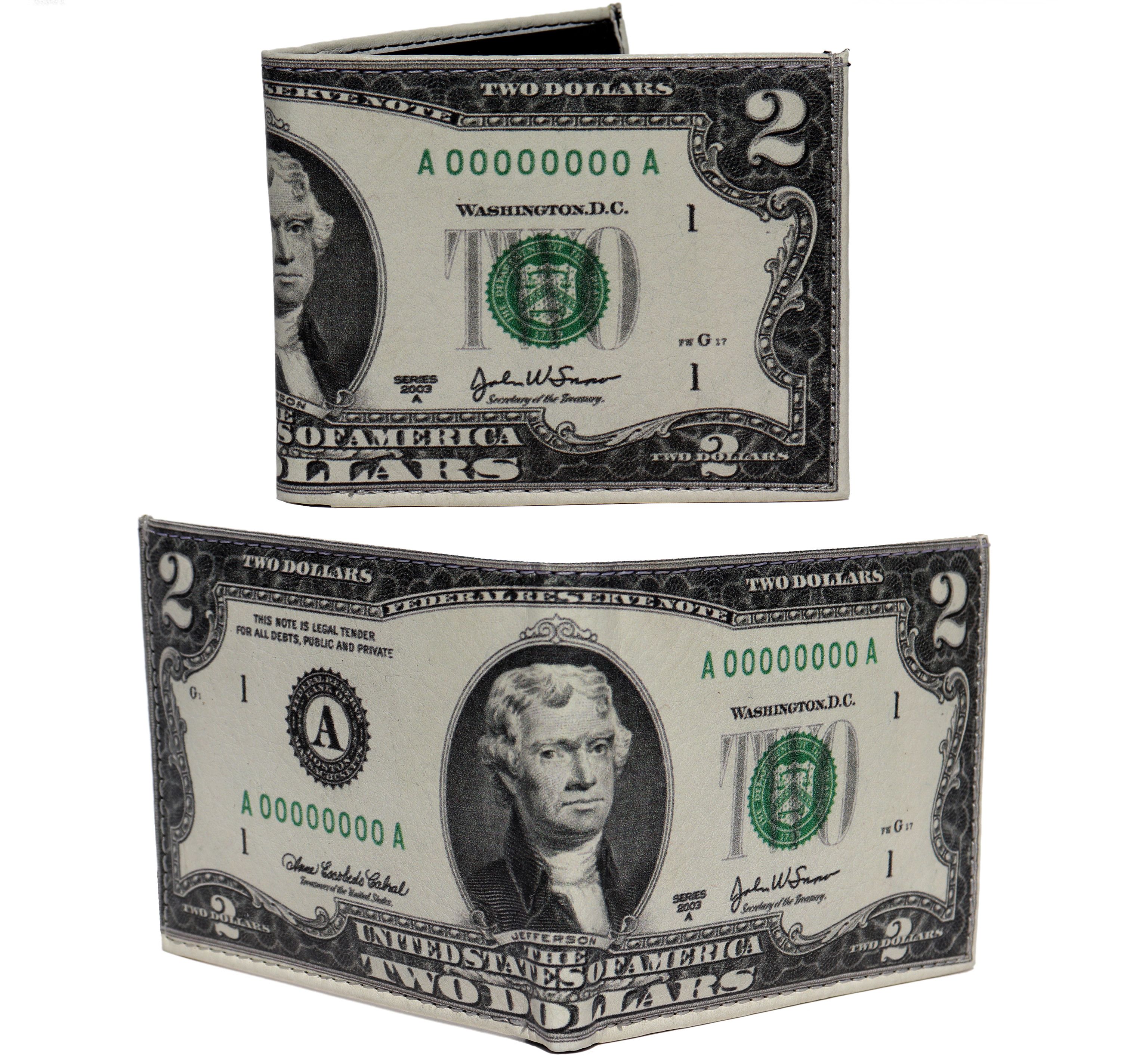 Other $2 Two Dollar Bill Jefferson Photorealistic Bi-Fold Wallet | Grailed