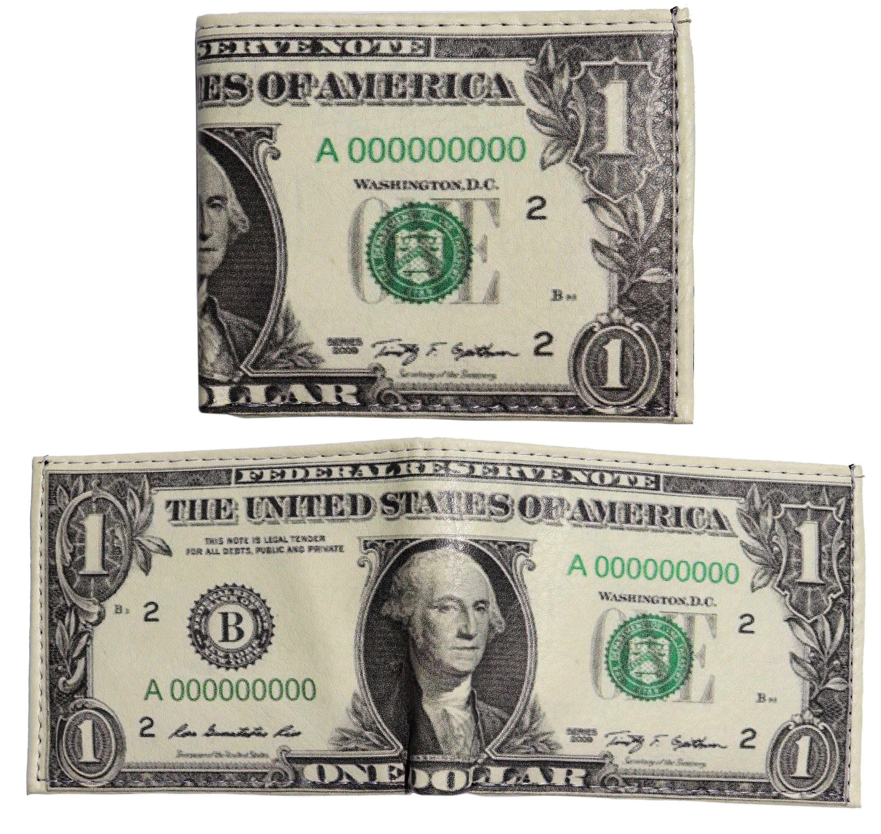 Other $1 One Dollar Bill Washington Bi-Fold Bifold Wallet | Grailed