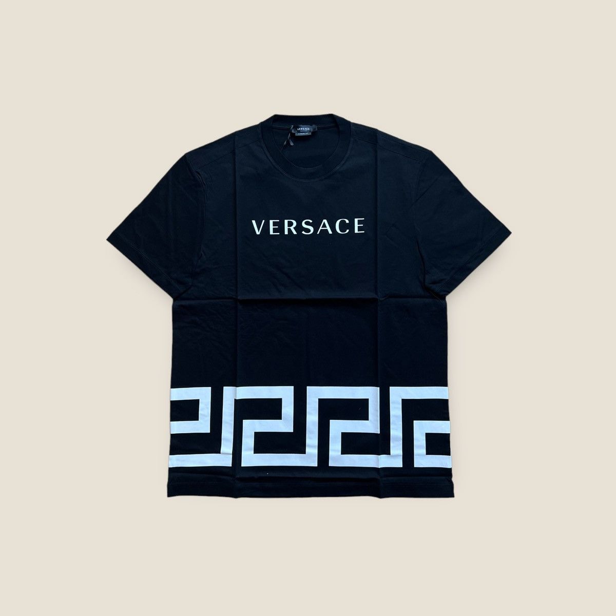 Versace Versace logo Greca t shirt M | Grailed
