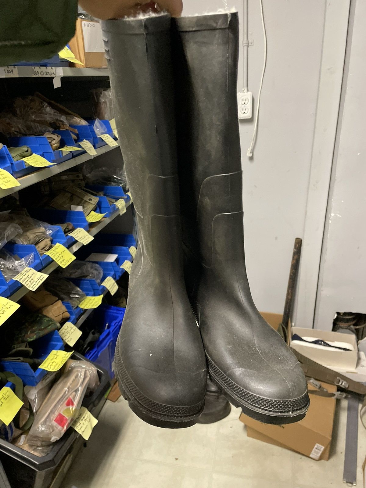 Streetwear × Vintage WW2 Vintage Military Black Rubber Boots | Grailed