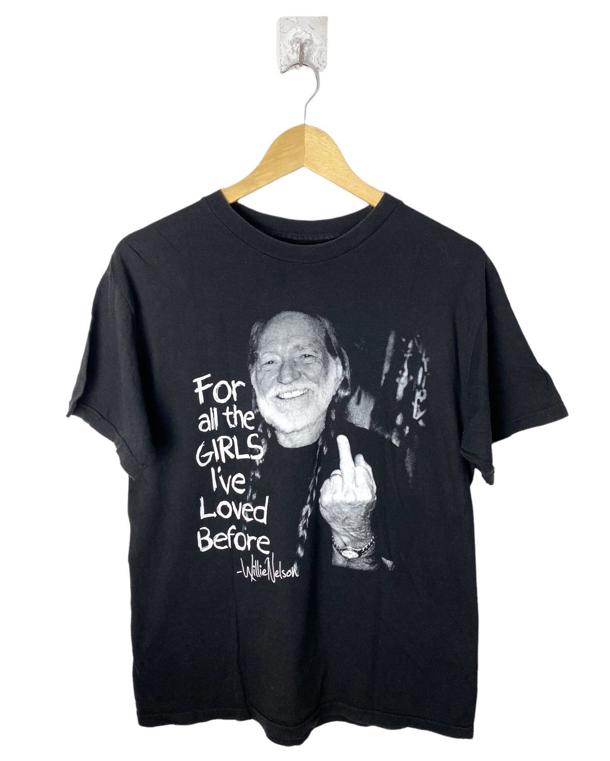 Band Tees × Vintage Legendary Willie Nelson x Middle Finger Tees | Grailed