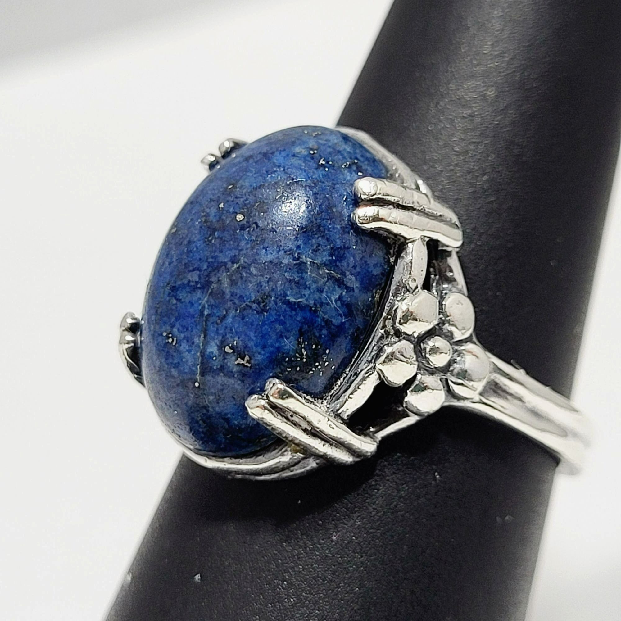Other Lapis Lazuli Oval Flower Accent Band Sterling Silver sz 7 | Grailed