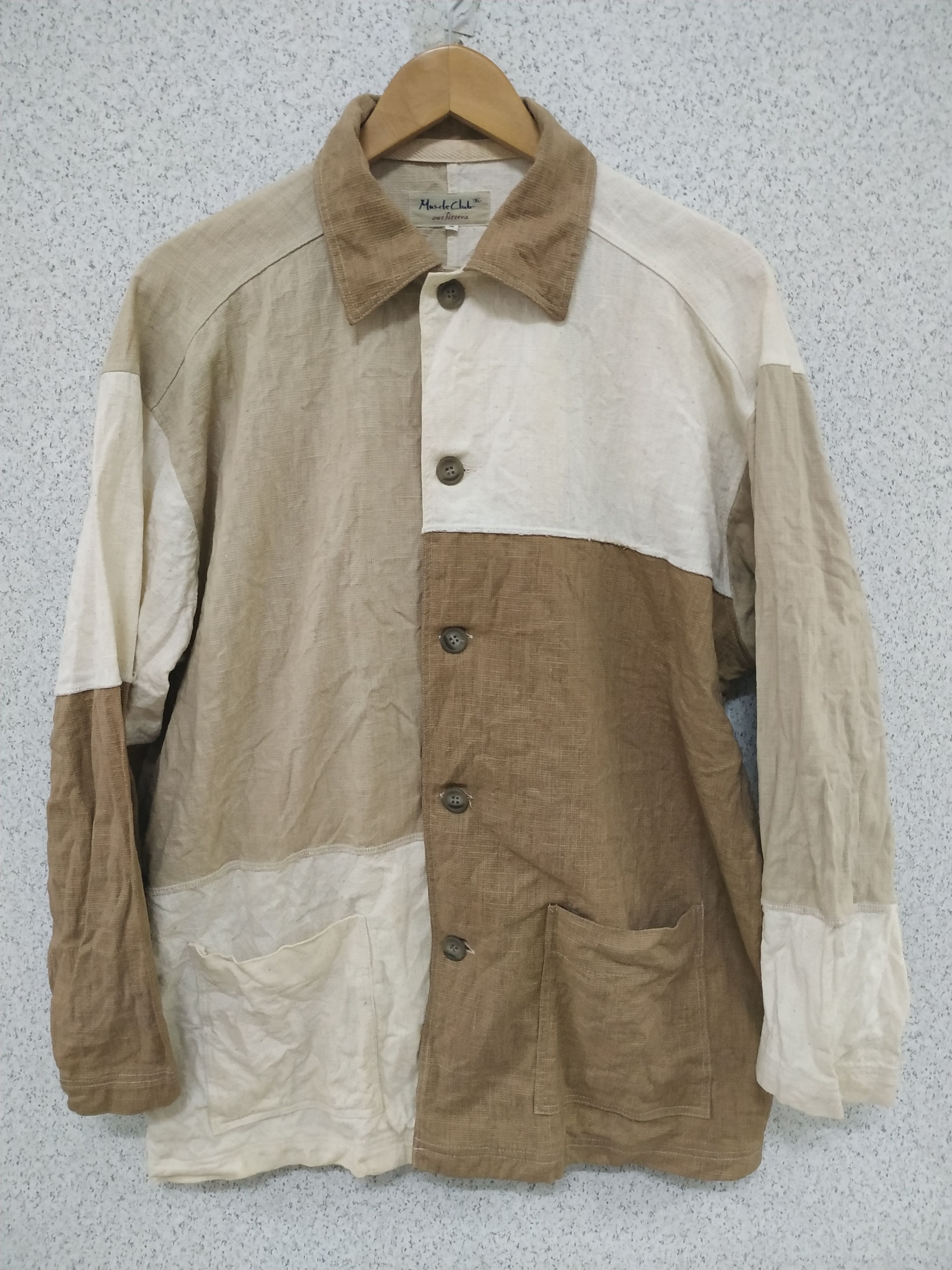 Japanese Brand × Vintage Vintage Muscle Club Color Block Worker Jacket ...
