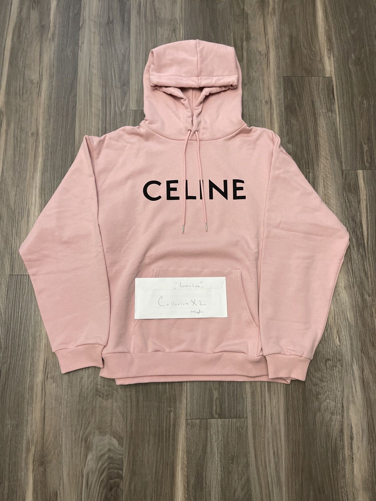 Celine Rose (pink) Celine hooded sweatshirt | Grailed
