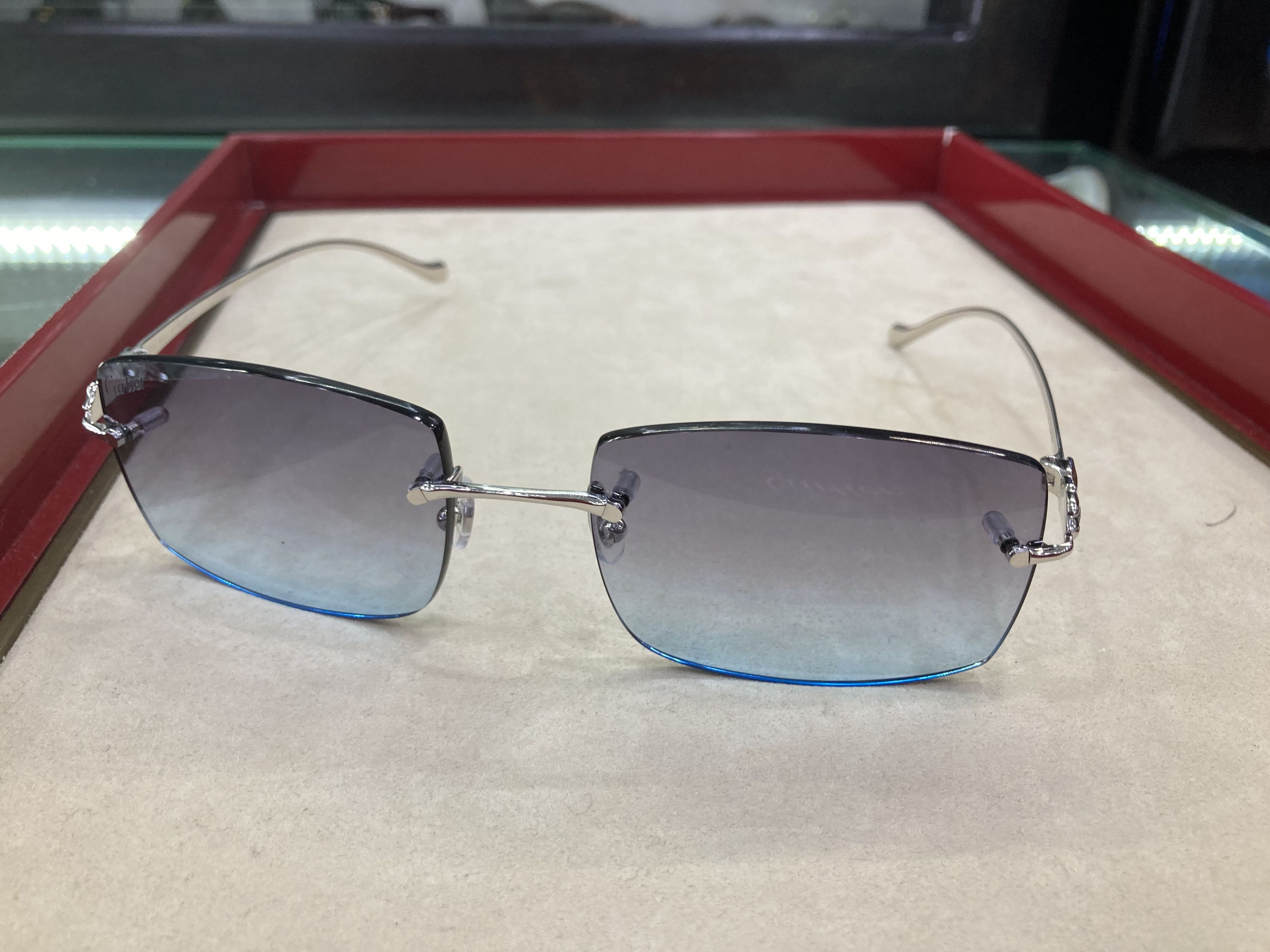 Cartier Cartier panther frames blue lenses | Grailed