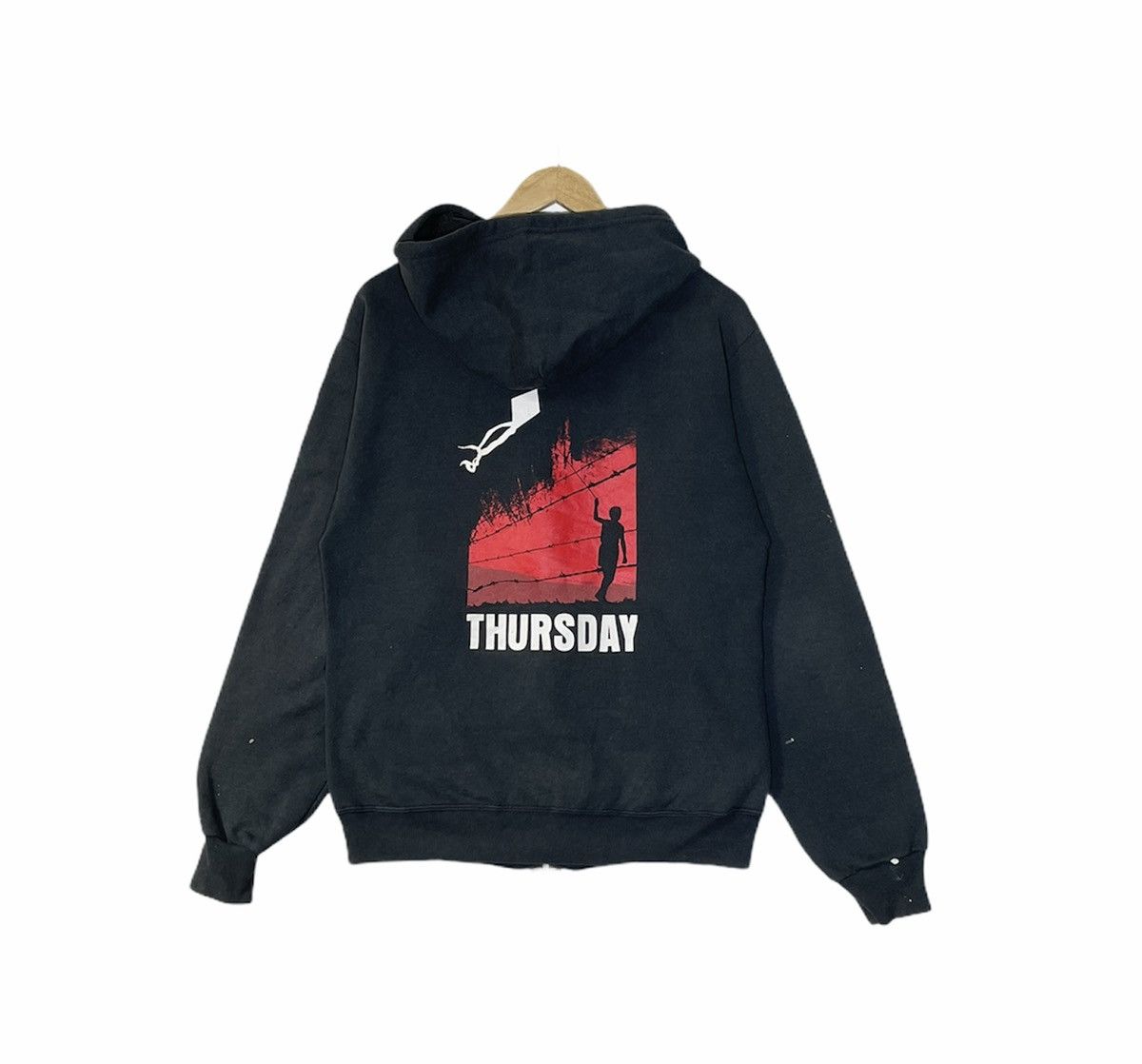 Vintage vintage Thursday Band hoodie hardcore band worn condition | Grailed