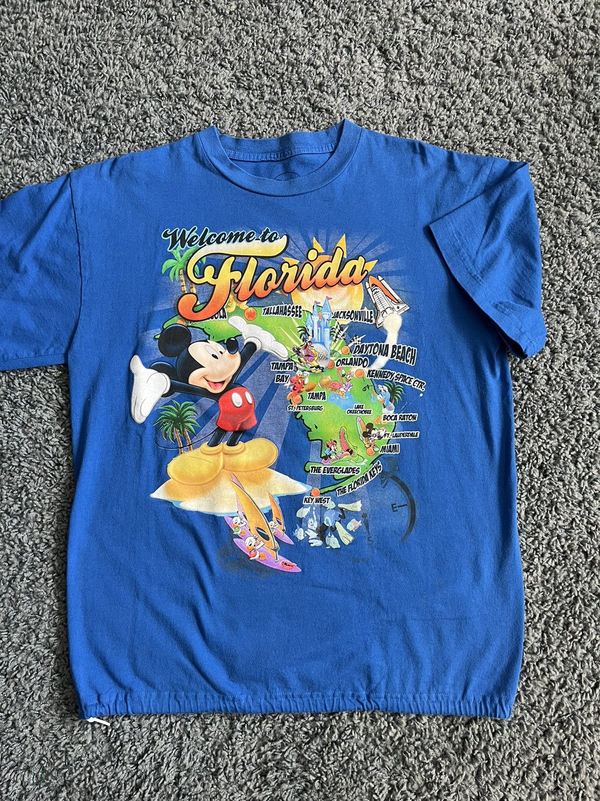 Disney × Mickey Mouse × Vintage Vintage Disney World Florida State Map ...
