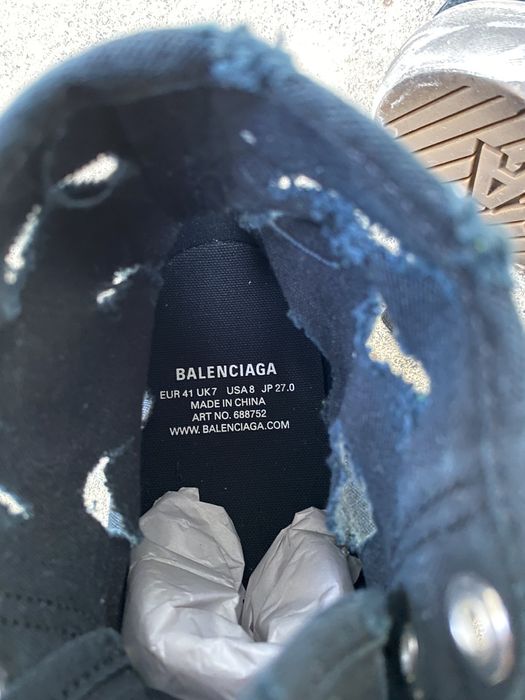 Balenciaga 1/100 Limited Edition destroyed trashed black paris sneakers ...