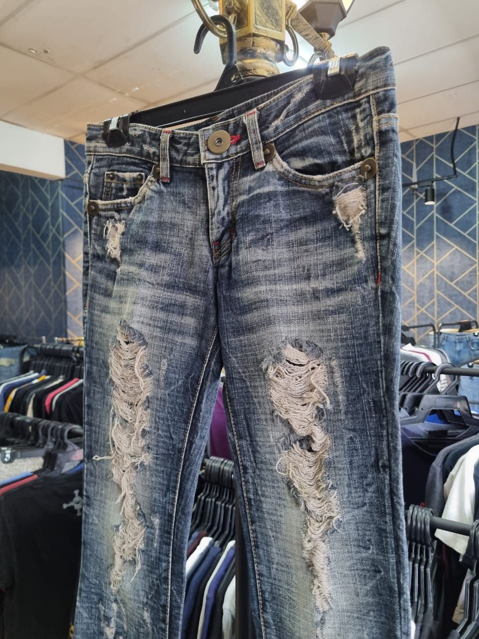 Japanese Brand Shoop Harcore Distressed X Thrash x Flare | Grailed