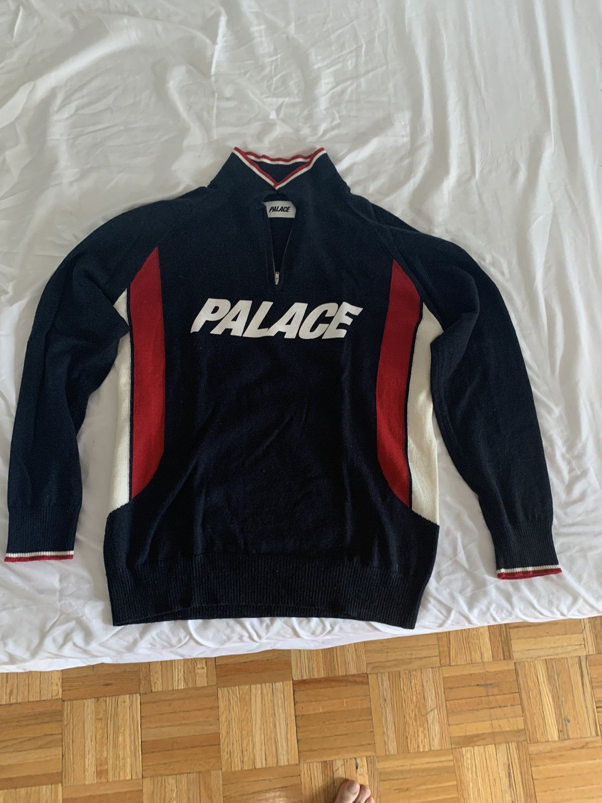 Palace Palace Polo Zip Knit Wool Sweater | Grailed