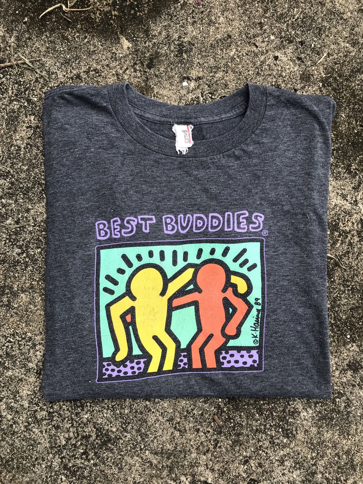 Art × Keith Haring Vintage Keith Haring Best Buddies Shirt | Grailed