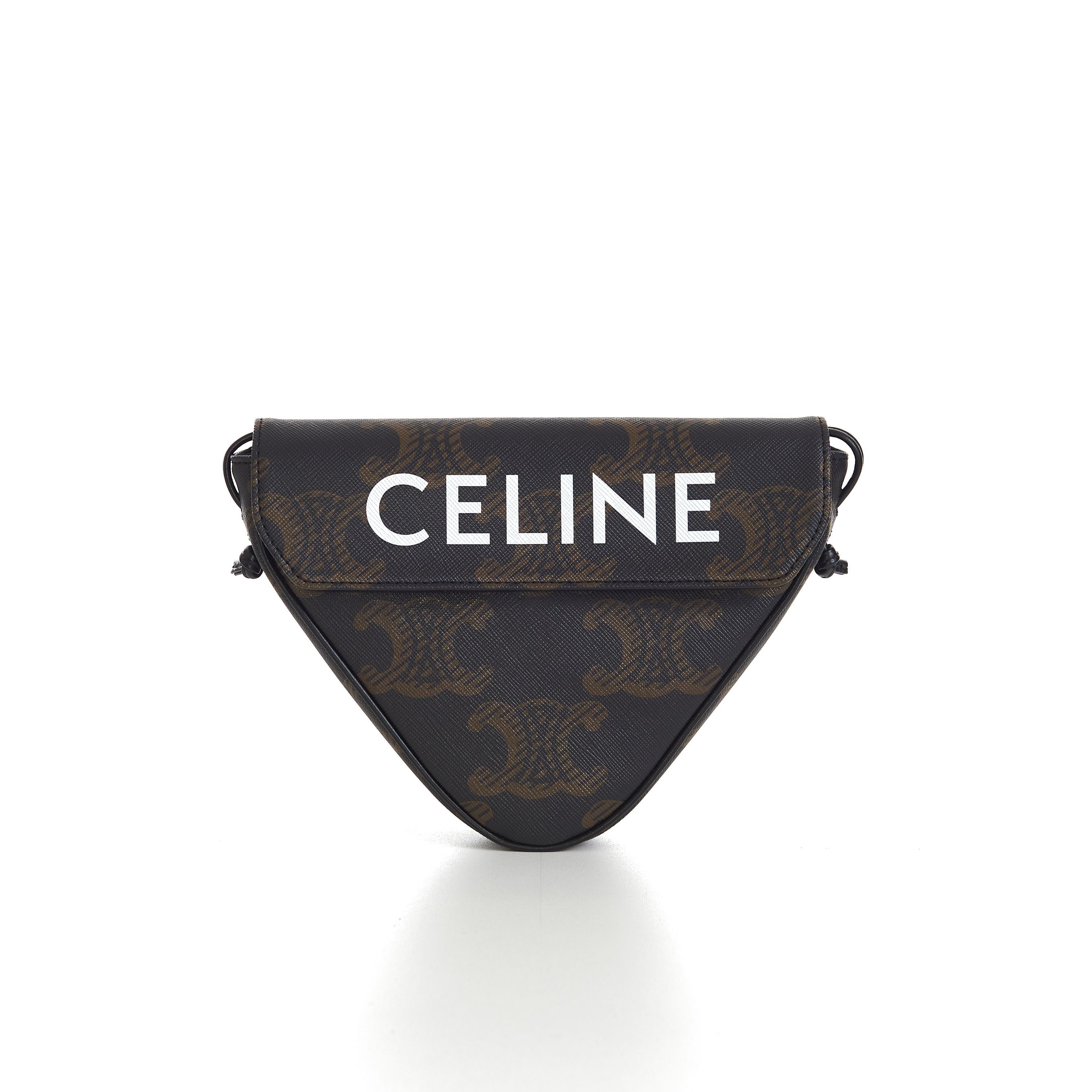 Celine Triangle Bag In Triomphe Canvas With Logo Print | Grailed