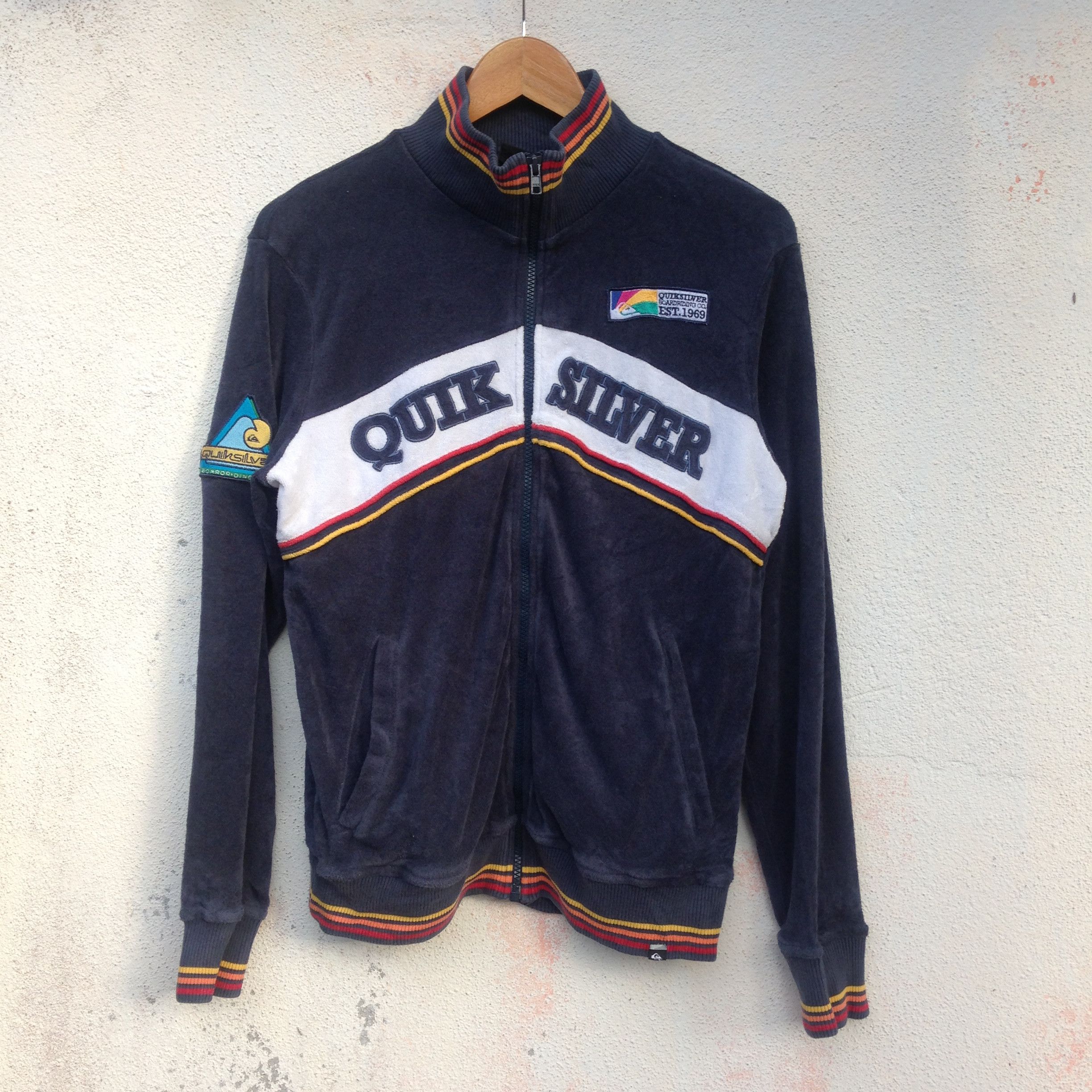 Vintage Vintage Quicksilver Embroidered Badges Sweater | Grailed