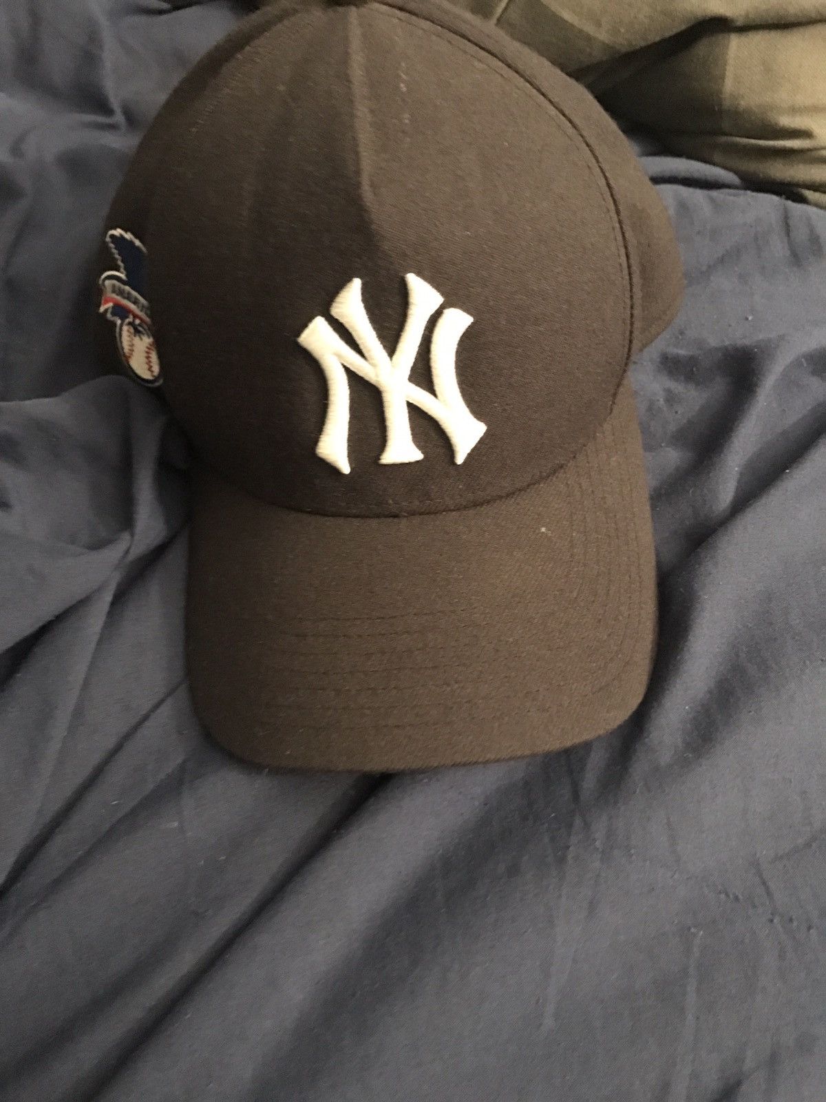 Supreme Navy Yankee supreme 47 Cap | Grailed