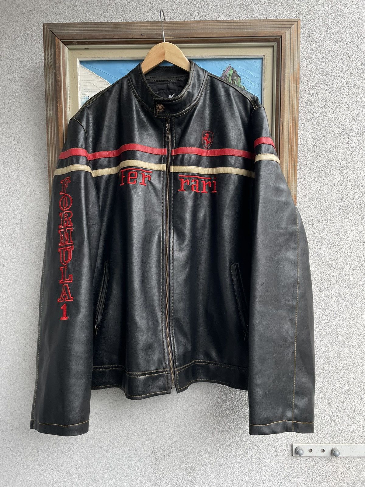 Ferrari × Leather Jacket × Racing Rare Vintage Ferrari Leather Jacket ...