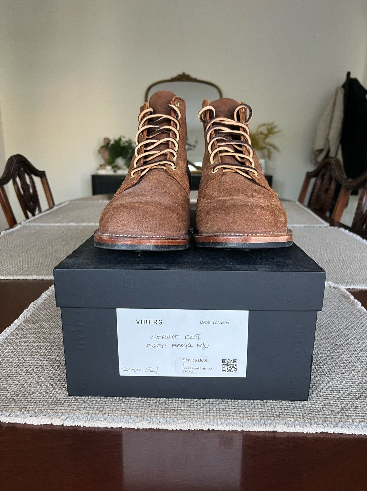 Viberg Viberg Aged Bark Roughout Service Boot 2030 Dainite | Grailed
