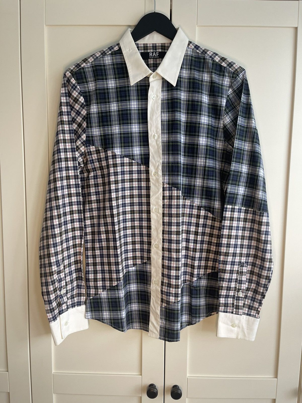 Raf Simons × Raf by Raf Simons Raf by Raf Simons Plaid Patchwork Long ...