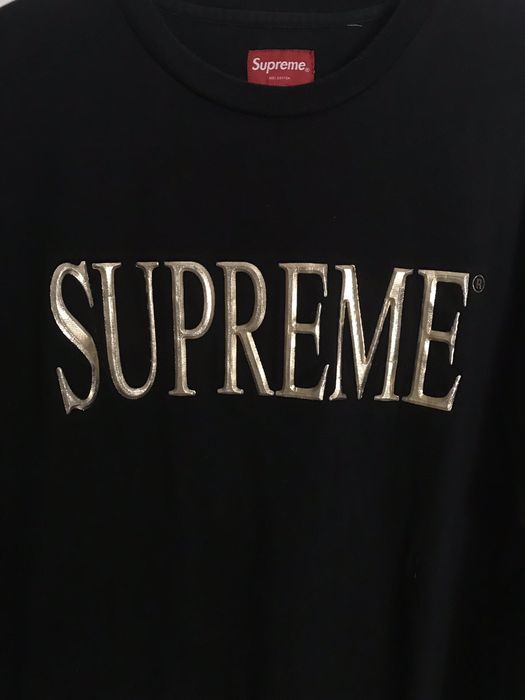 Supreme Supreme Gold Logo Longsleeve | Grailed