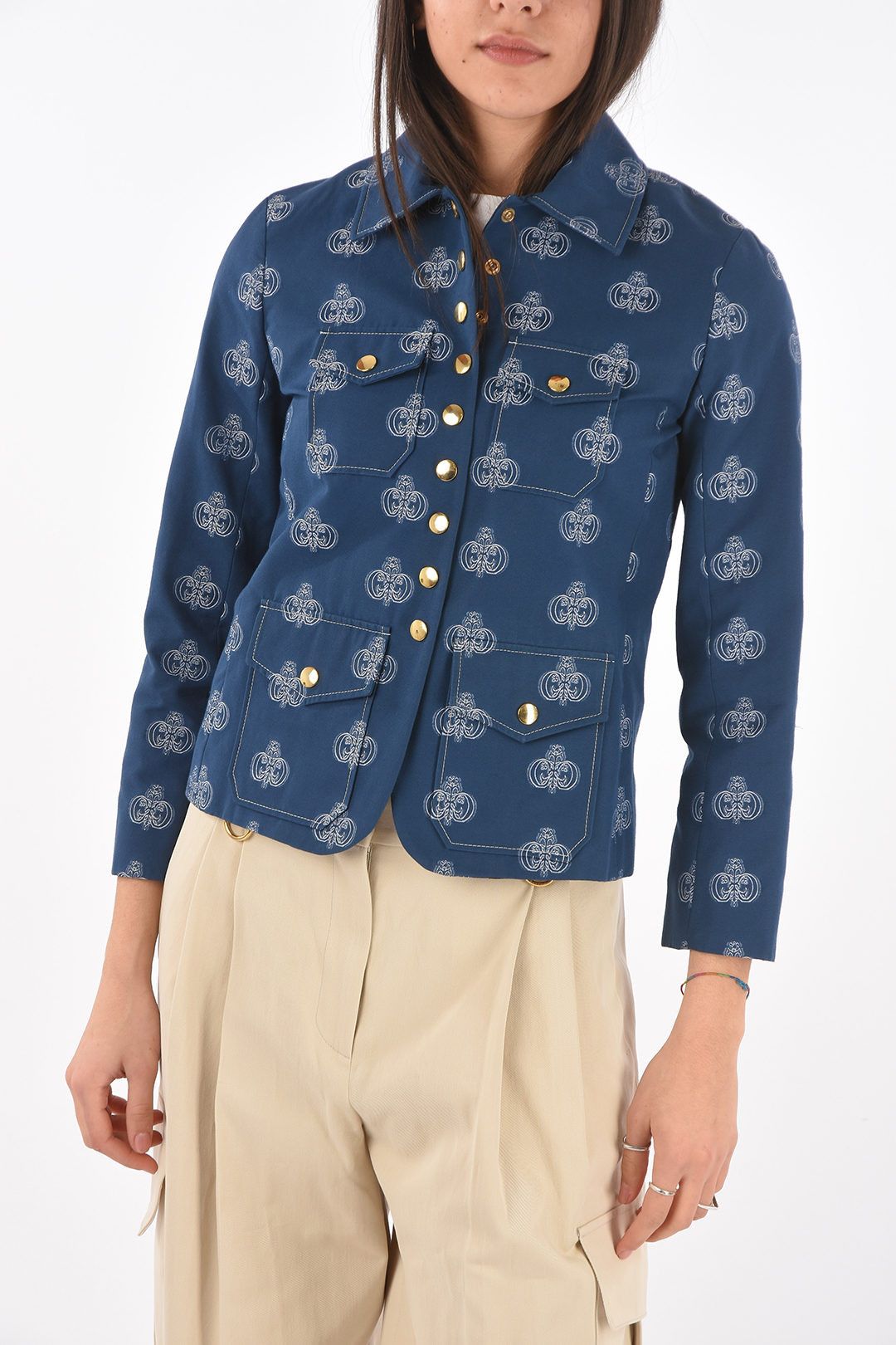 Chloe Chloe Monogram Cotton Saharan Jacket | Grailed