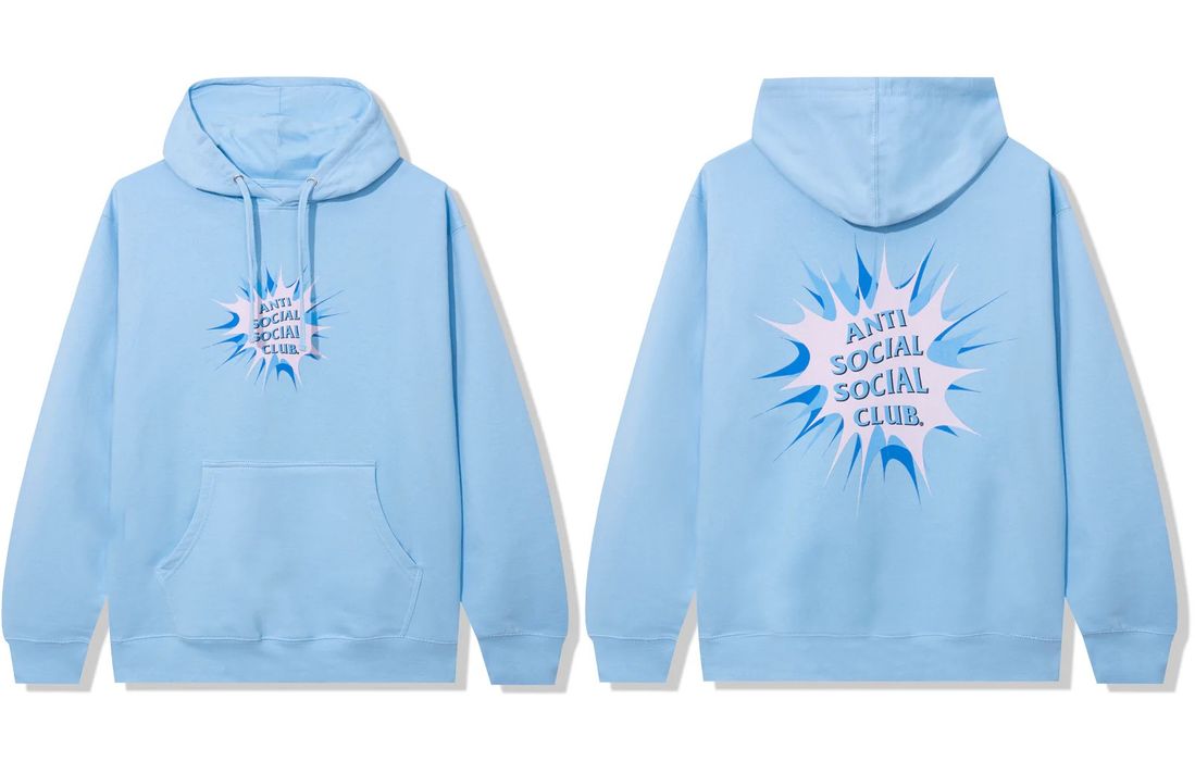 Anti Social Social Club DS FW22 ASSC Stunned Blue Hoody Hoodie BAPE ...