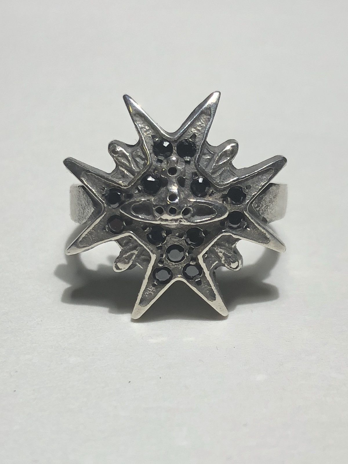 Vivienne Westwood Rare Onyx Saturn Orb Ring | Grailed