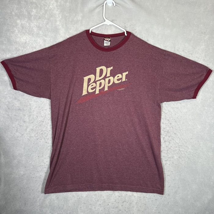 Vintage A1 Dr Pepper Pop Soda Graphic Shirt Adult XL Maroon Red Mens ...