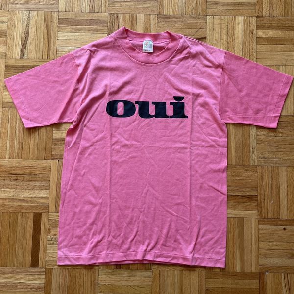 Vintage Rare Vintage Pink 80s OUI Magazine Shirt | Grailed